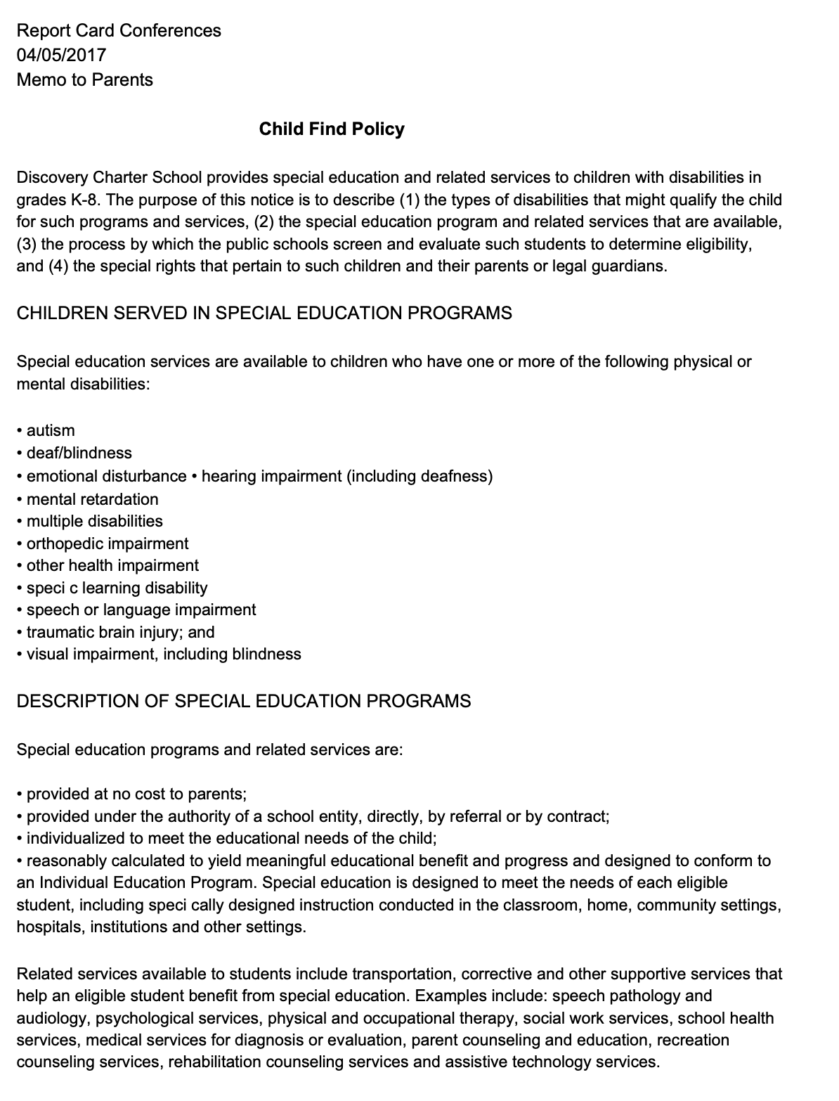 Programs & Resources – JYK Discovery Charter School