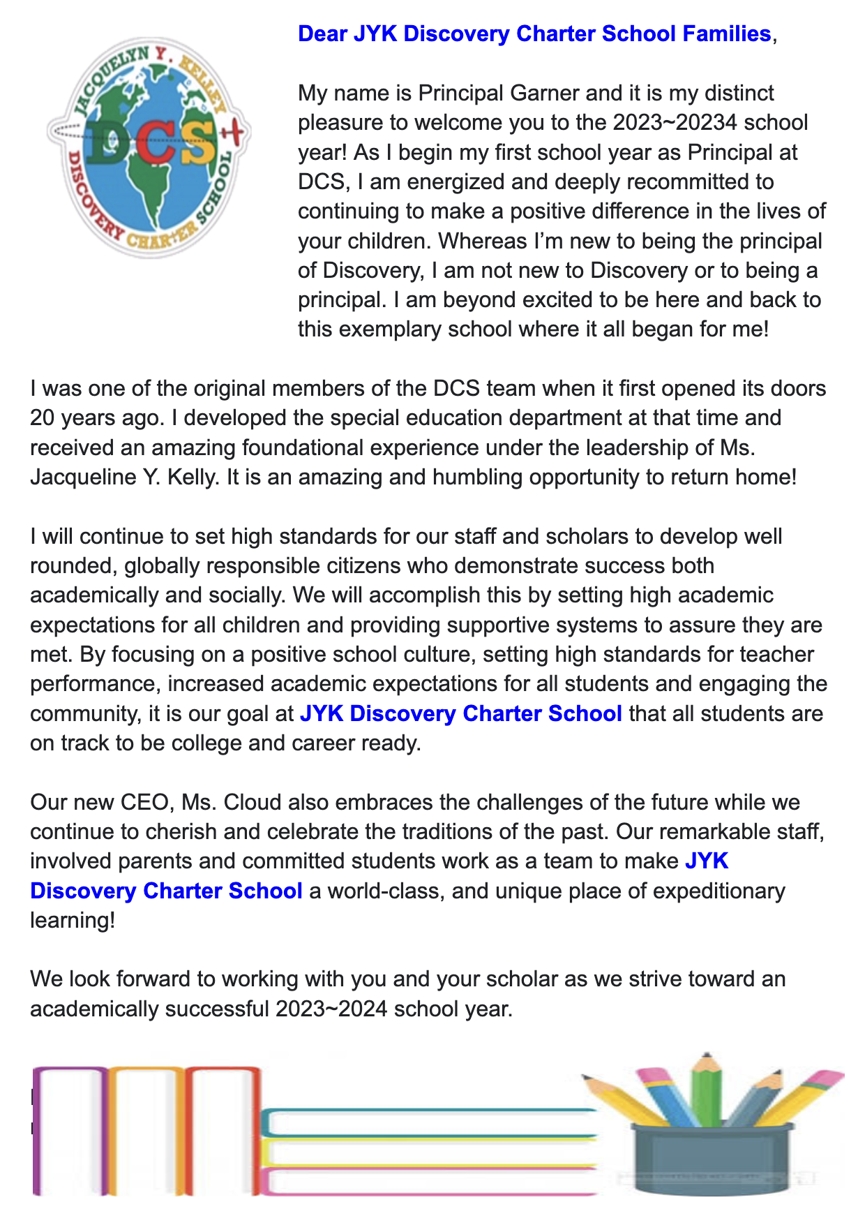 Parent Info Page – JYK Discovery Charter School